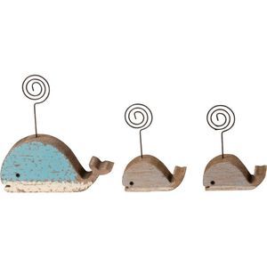 Primitives by Kathy | Accents | Blue Whales Photo Holders Block Wood ...